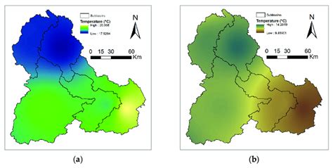 Figure A1 Spatial Distribution Of Annual A Maximum Temperature °c Download Scientific