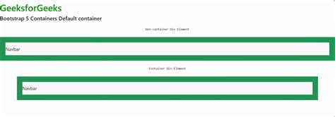 Bootstrap 5 Containers Default Container Geeksforgeeks