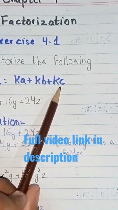 Class 9 Maths Sindh Text Board Jamshoro Chapter 04 Factorization Ex 4 1 Question 01 Csc1232