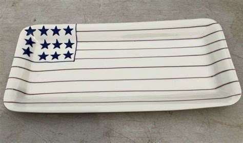 American Flag Themed Platter Dish Hash Auctions