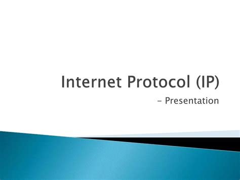 Internet Protocol Ip Ppt PPTX