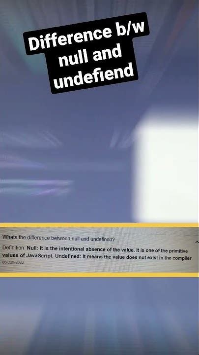 Null Vs Undefined Javascript Interview Questions Short Javascript Frontend Youtube