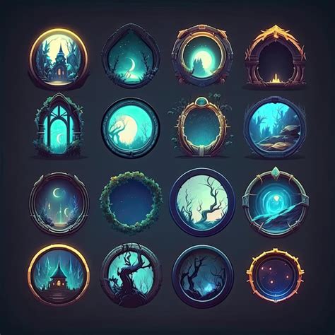 premium photo interface round frame game ai generated