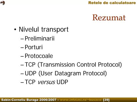 Computer Networks Transport Tcp And Udp Ppt