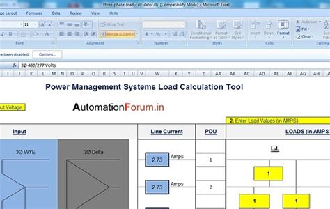 3 Phase Load Calculation Tool Excel Sheet Software And Tools