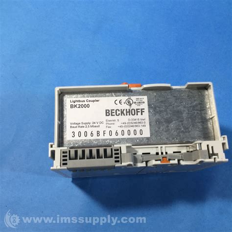Beckhoff BK Lightbus Bus Coupler VDC IMS Supply