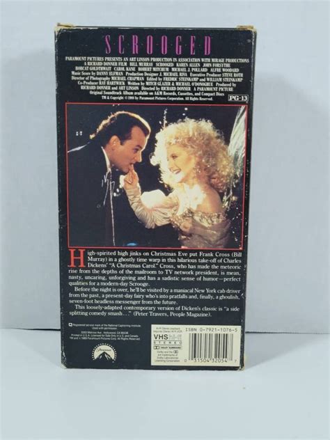 Vintage 1989 Scrooged Vhs Bill Murray Karen Allen Bobcat Etsy