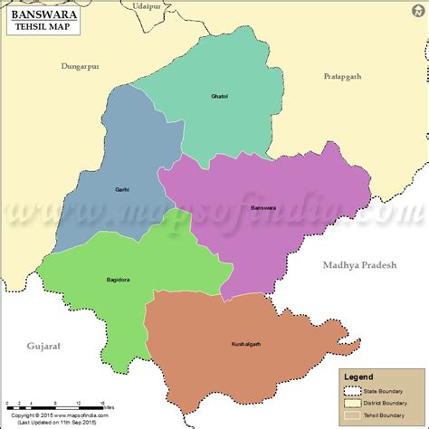 Banswara Tehsil Map Banswara Tehsils