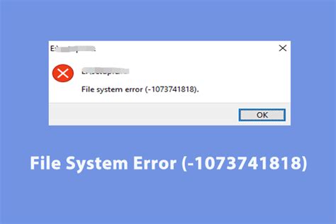 Fully Fixed File System Error On Windows