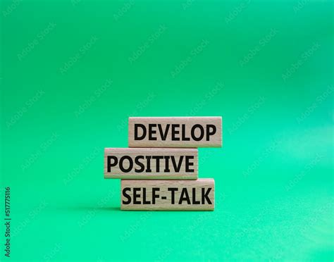 Develop Positive Self Talk Symbol Concept Words Develop Positive Self