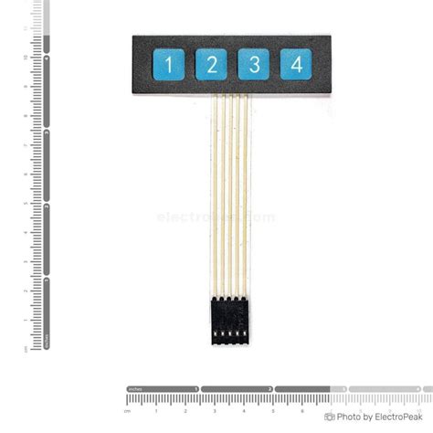 1x4 4 Keys Matrix Membrane Switch Keypad In Pakistan