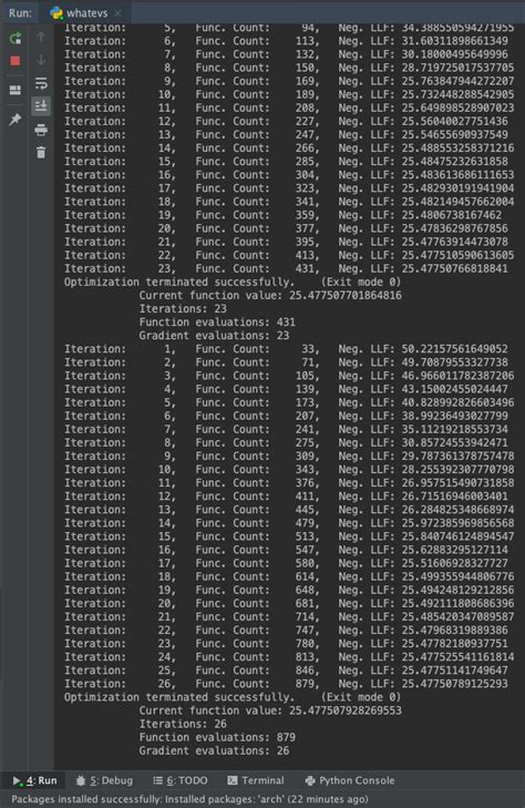 Arch How To Fit A Arma Garch Model In Python Stack Overflow