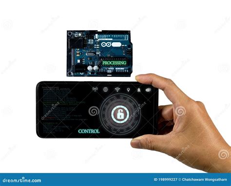 Arduino Control Broad Element Photo With Infographic Details Stock Image Image Of Coding