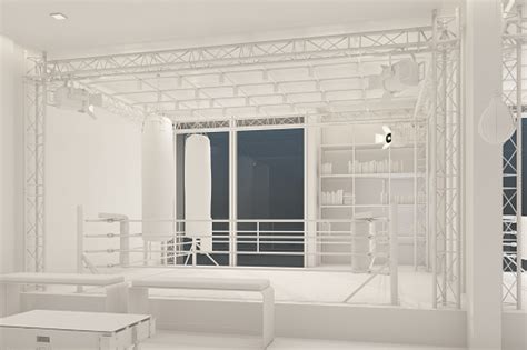 로프트 스타일과 카펫 바닥 3d 렌더링 장비 훈련 복싱 링 복싱 체육관 0명에 대한 스톡 사진 및 기타 이미지 0명 3차원 형태 가정의 방 Istock