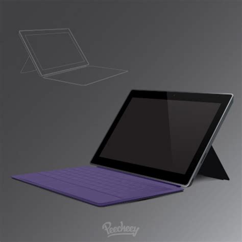 Surface Pro Mockup Ai Vector Uidownload