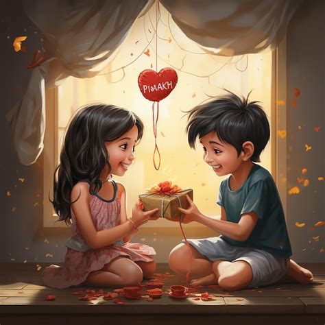 Premium Ai Image 3d Cute Brother And Sister Heartwarming Moments Of