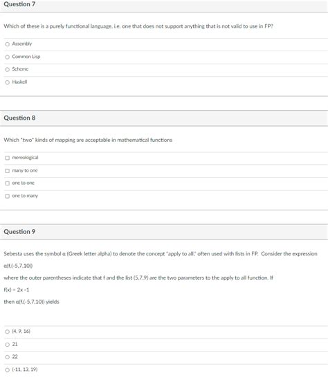 Solved Question 7 Which Of These Is A Purely Functional