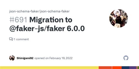 Migration To Faker Jsfaker 600 · Issue 691 · Json Schema Fakerjson Schema Faker · Github