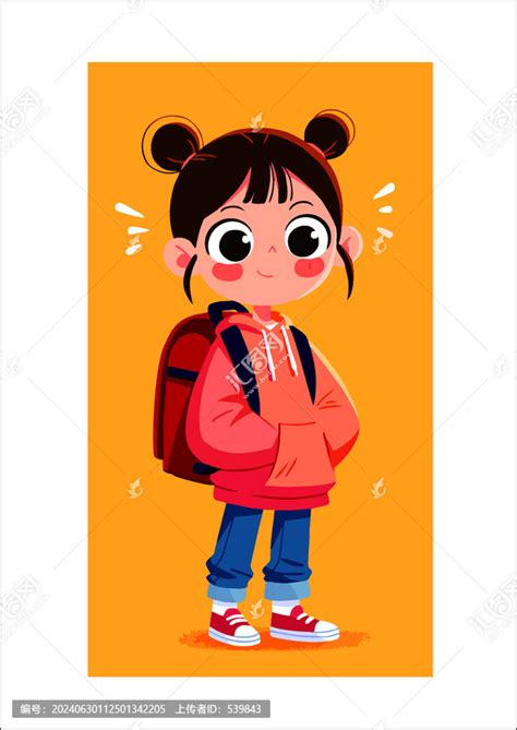 女孩卡通形象设计 人物素材 设计素材 设计模板 汇图网