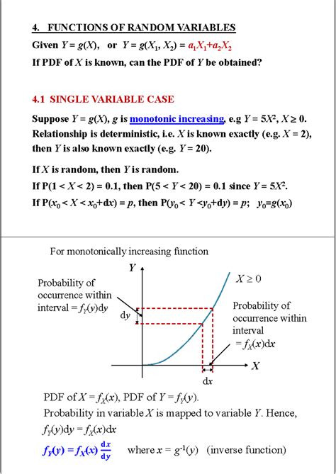 7 Functions Of Random Variables Functions Of Random Variables Given