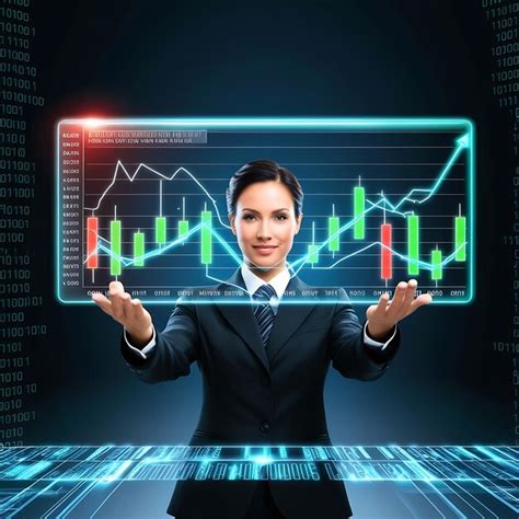 handson investment interactive financial graph display premium ai generated image