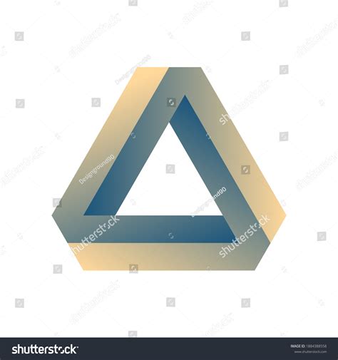 Impossible Triangle Penrose Optical Illusionendless Shape Vetor Stock Livre De Direitos