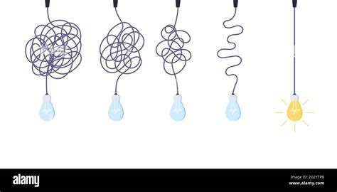 Chaos Simplifying Problem Solving And Business Solutions Idea Searching Concept Vector