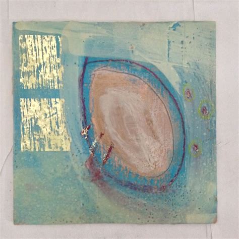 Chorus Encaustic And Gold Leaf 30 X 30 Cms Lorna Watkins 2014 Irish