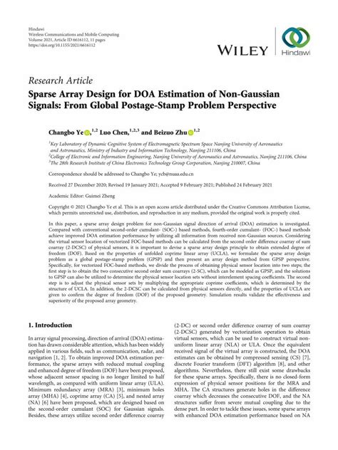 pdf sparse array design for doa estimation of non gaussian dokumen tips