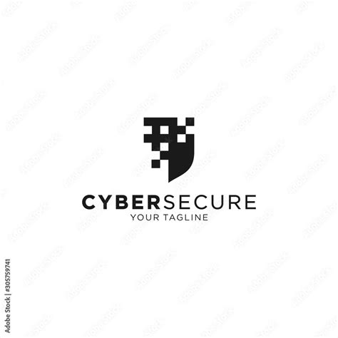 Cyber Security Logo Design Template Idea Stock Vector Adobe Stock