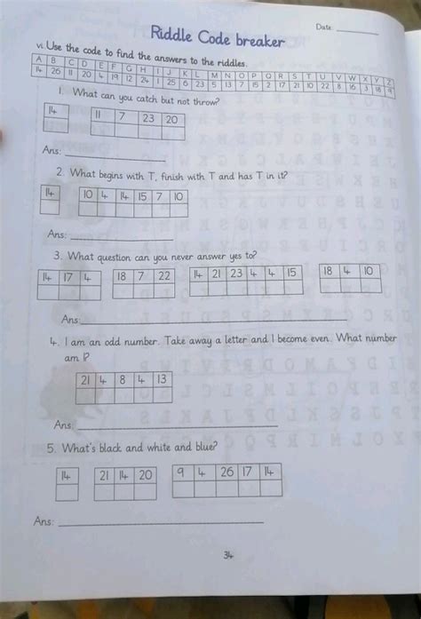 Date Riddle Code Breaker Vi Use The Code To Studyx