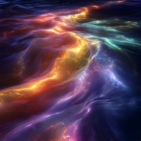 Colorful Abstract Wave Patterns On A Dark Background Stock Illustration Illustration Of