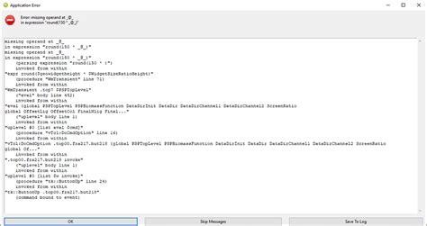 Start Up Error Missing Operand At In Expression Round150 Polsarpro Step Forum