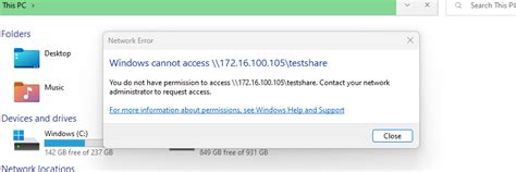 Networking Trying To Create And Access Network Shared Folders On A