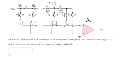 solved the n bit d a converter with an r−2r ladder network