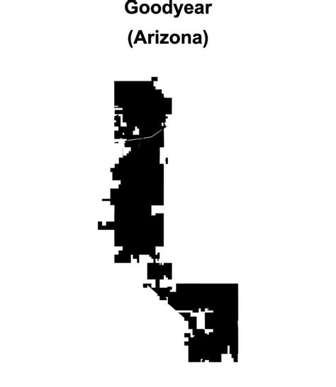 Goodyear Arizona Blank Outline Map 54403013 Vector Art At Vecteezy