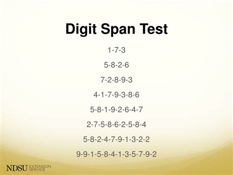 Digit Span Test Vs Serial Digit Learning Test Ticketlimo