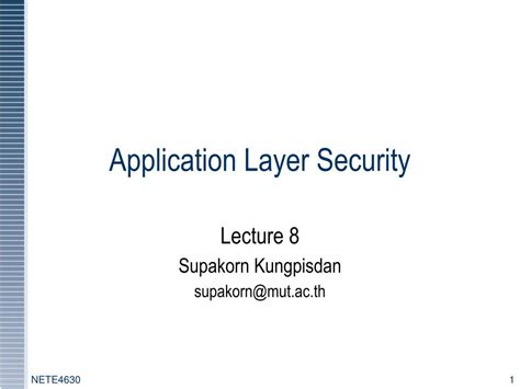 PPT Application Layer Security PowerPoint Presentation Free Download ID
