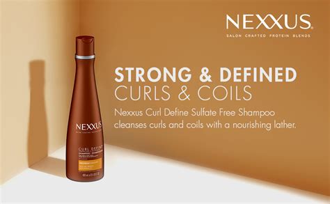 Nexxus Curl Define Sulfate Free Shampoo 13 5 Oz Proteinfusion Curl Enhancer For Curly And Coily