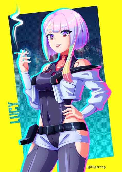 Lucy Cyberpunk Edgerunners Cyberpunk Edgerunners Anime Runner Anime Neon Cute Etsy