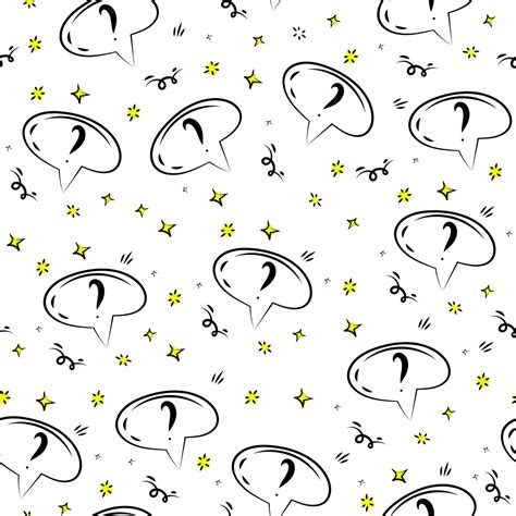 Premium Vector Seamless Pattern With Question Marks In Bubbles Vector Doodle Design Background