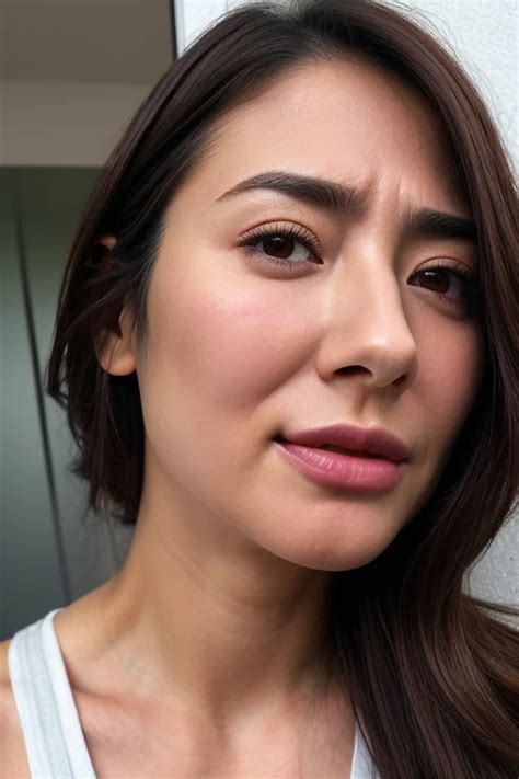 美しい日本の女優 女の子1人 飛来する瓦礫 賞を受賞した写真 非常に詳細 目を集中させ続けてください 鼻と口 顔フォーカス