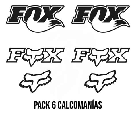 Calcomanias Stickers Fox Para Moto 6 Piezas Meses Sin Intereses