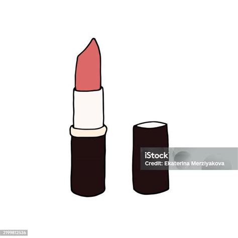 흰색 배경에 고립 된 립스틱 흑인과 백인 윤곽선 낙서 그림 메이크업 항목 색칠 내부 0명에 대한 스톡 벡터 아트 및 기타 이미지 Istock