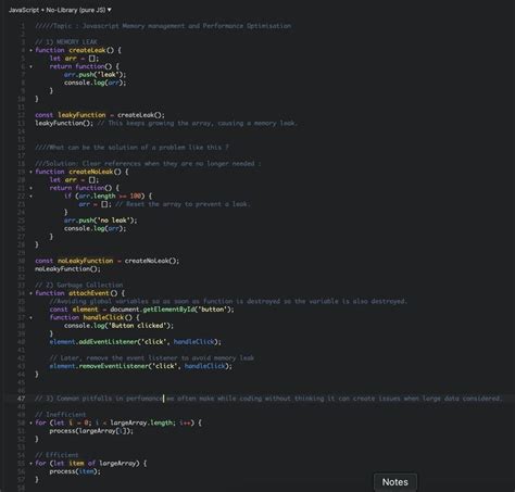 Javascript Memory Management And Performance Optimization Best