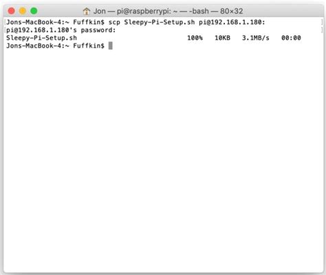 copying files to and from raspberry pi and mac spell foundry