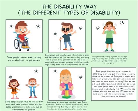 The Different Types Of Disability A4 Glossy Poster Etsy