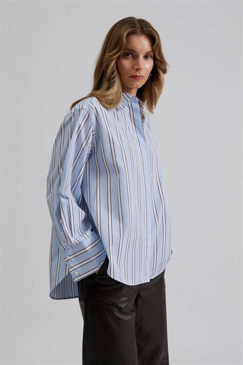 Classic Shirt Blue Stripe Tops And Blouses Malina Occasion