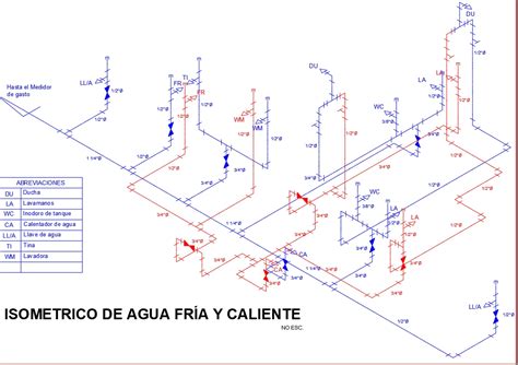 Instalaciones De Agua De Vivienda En Autocad Cad 84 46 Kb Bibliocad