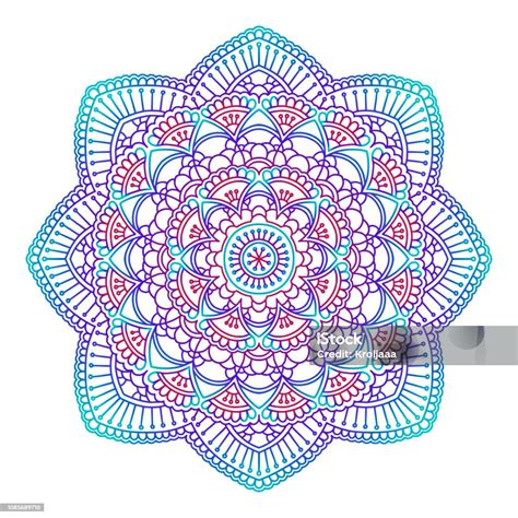 그라데이션 만다라입니다 동그라미 민족 장식입니다 손으로 그린 전통 인도 라운드 요소 영적인 명상 요가 헤나 테마 고유한 인쇄입니다 디자인에 대 한 템플릿입니다 0명에 대한